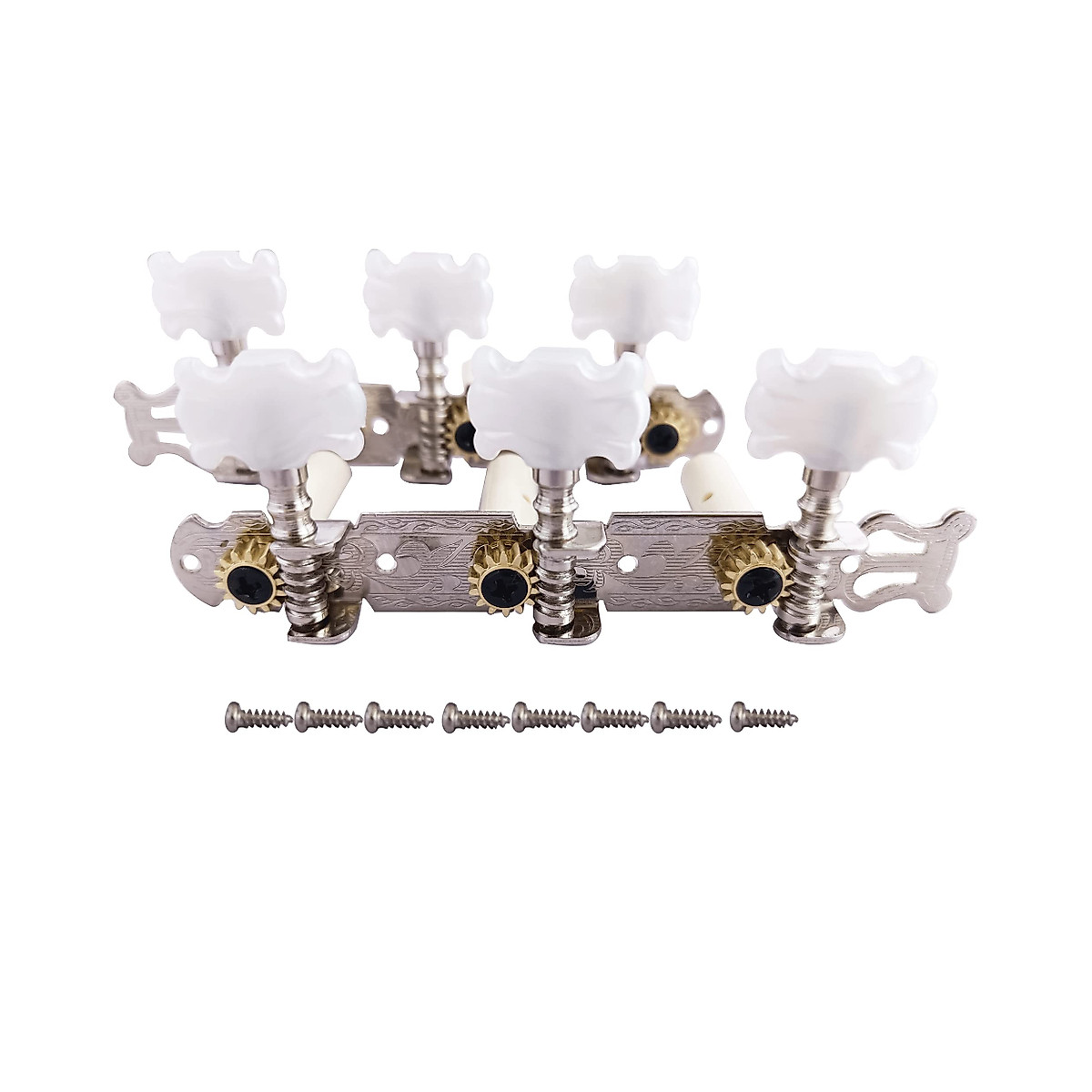 Ubrand A Plate Classical Guitar String Machine Heads Tuning Pegs Keys Tuners Set (2101-GDN02)