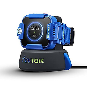 TickTalk 4 Kids Smartwatch with Power Base Bundle (Blue Watch On at&T's Network)