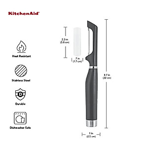 KitchenAid Gourmet Euro Peeler, 8.7-Inch, Black