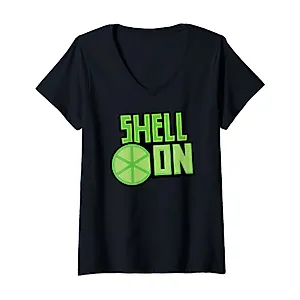 Womens Miraculous Collection Carapace Shell On V-Neck T-Shirt