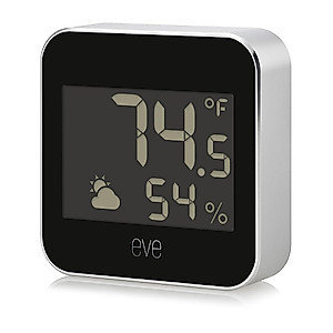 Eve Weather - Apple HomeKit Smart Home, Connected Outdoor Weather Station for Tracking Temperature, Humidity, & Barometric Pressure, Precision Sensors, Wireless, Bluetooth & Thread