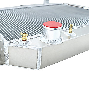 Lizroodia 4 Row Core Full Aluminum Radiator Compatible with 1966-1979 67 68 69 70 71 72 73 74 74 76 77 78 Ford F100 F150 F250 F350 Bronco Truck