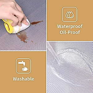 Shelf Liners for Kitchen Cabinets Non Adhesive Drawer Fridge Liner for Shelves, Closet, Refrigerator, Storage, Desks Mats Washable Oil-Proof Pantry Pads Waterproof Protector Shelf Liner