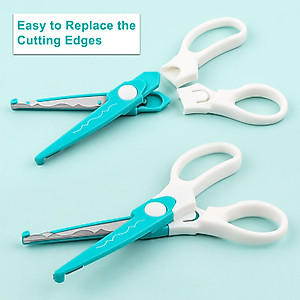 6Pcs/Set Craft Scissors Decorative Paper Edge Scissors With Storage Box Set, 5 Kinds Zig Zag Edges Scissors Great for DIY Projects Paper Card,Photo, Scrapbook,Office School Home Manual