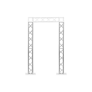 Monoprice 8in x 8in Lite Duty Box Truss - 2 Meter (6.56 Feet) With Hardware, 500 Pounds Max Load Capacity - Stage Right Series