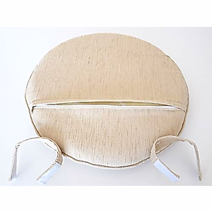 Set of 2 Denver Dining Handmade Wicker Side Chairs with Cream Cushions Natural Rattan, Colonial