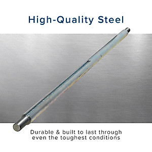 AlveyTech 36" Steel Axle Rod with 1" Diameter, 3/4" Step Down, 3/4-16" Fine Thread Ends, Full Length 1/4" Keyway for Go-Karts - GoKart Keyed Axle Shaft for ATV, Go-Kart, Quad, Dune Buggy (36 Inch)