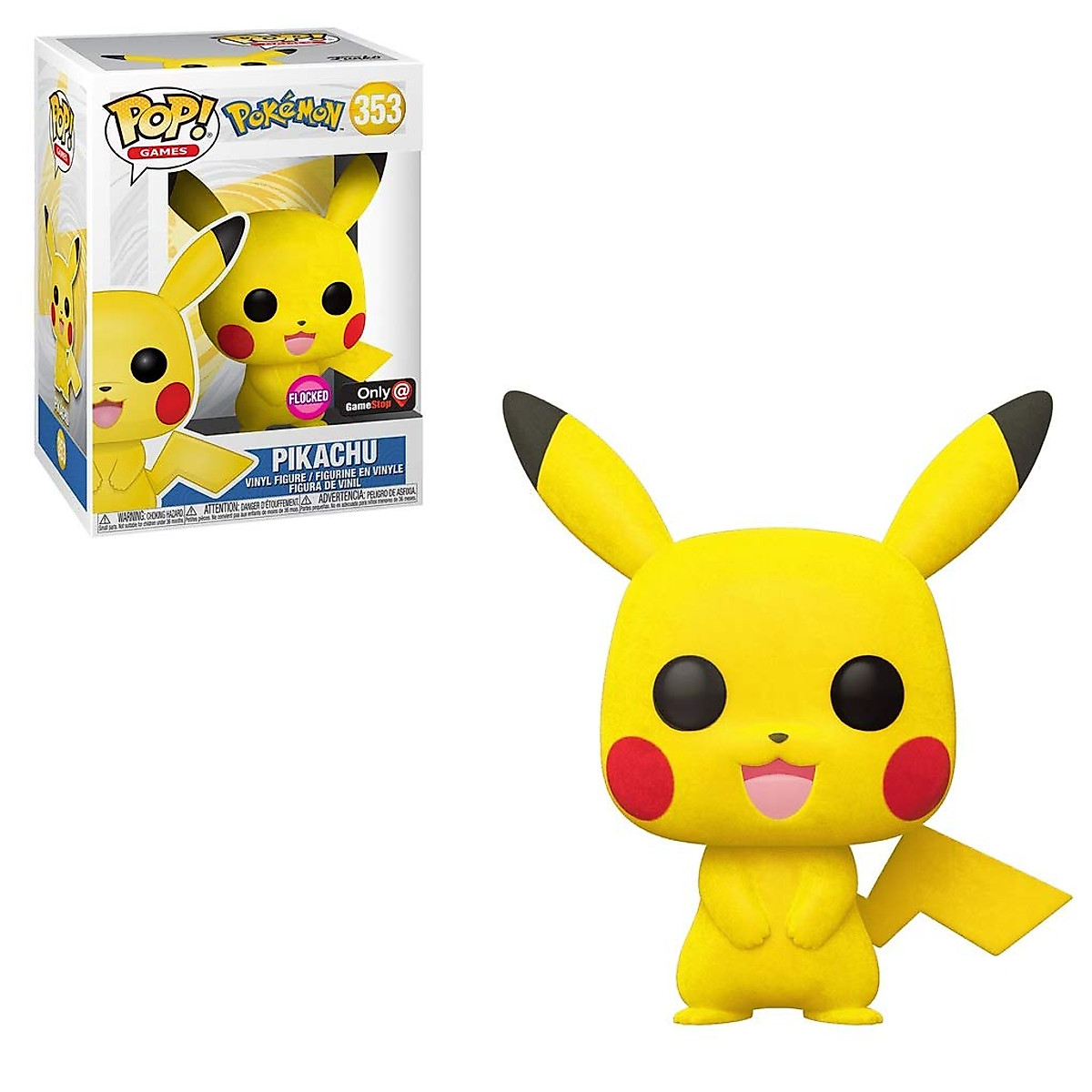 Funko POP! Games: Pokemon - Pikachu [Flocked] #353 Exclusive