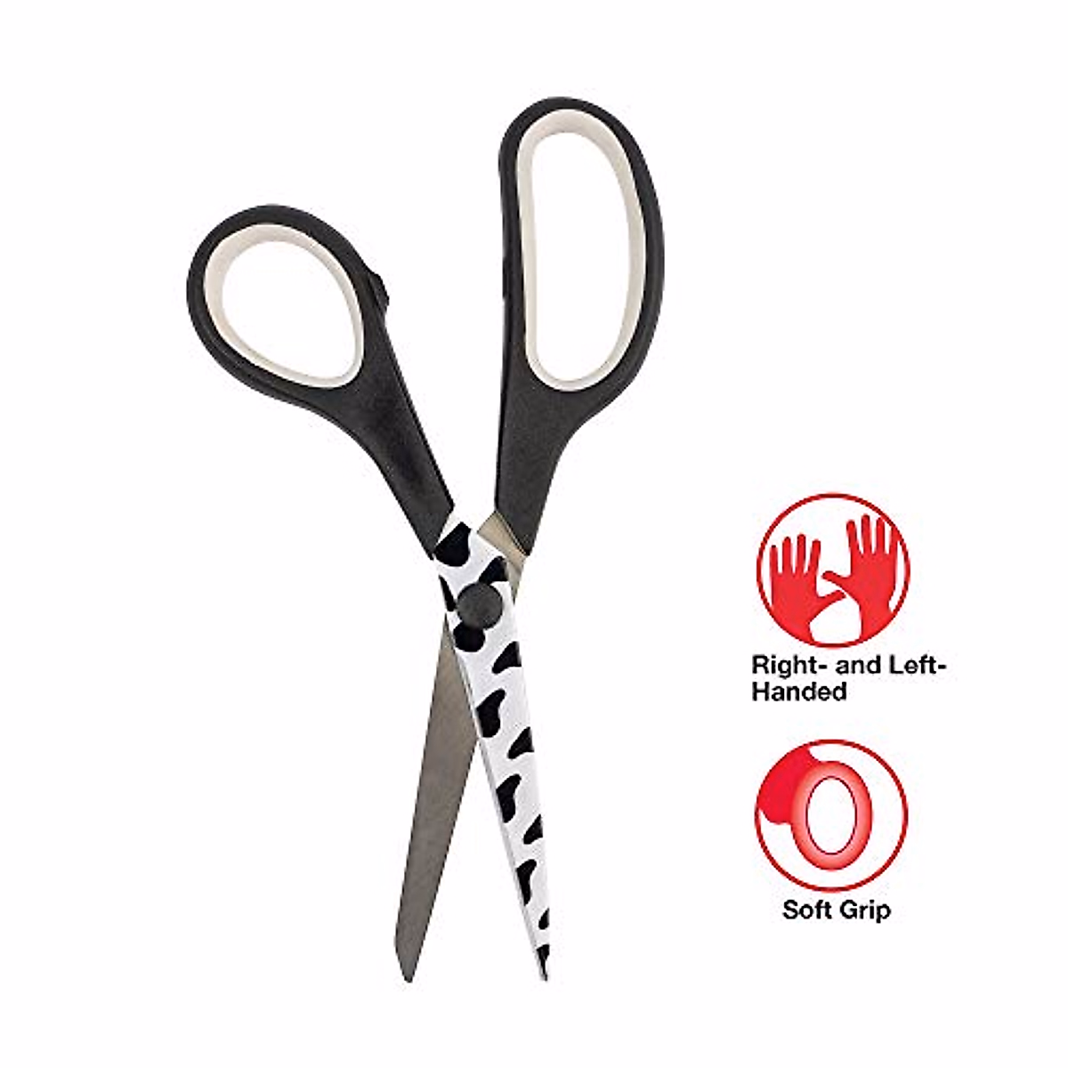Dyno Singer 7 3/4", Cow Blades 7 ¾” Scissors, Printed 3 Count