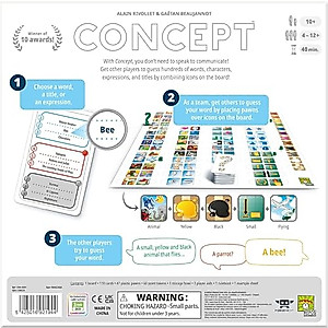 Concept Party Game | Award-Winning Board Game | Team-Based Guessing | Fun Family Game for Adults and Kids | Ages 10+ | 4-12+ Players | Average Playtime 40 Minutes | Made by Repos Production