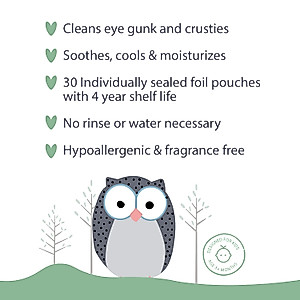 Natural Essentials Lil' Peepers Bundle - Baby Eyelid Cleansing Wipes, (30Ct) & 2 Packs of Moisturizing Nose Wipes (64 Wipes)