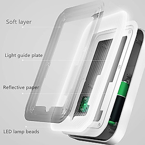 FQYYDD Illuminated Makeup Mirror Led Makeup Mirror Folds Portable Small Mirror
