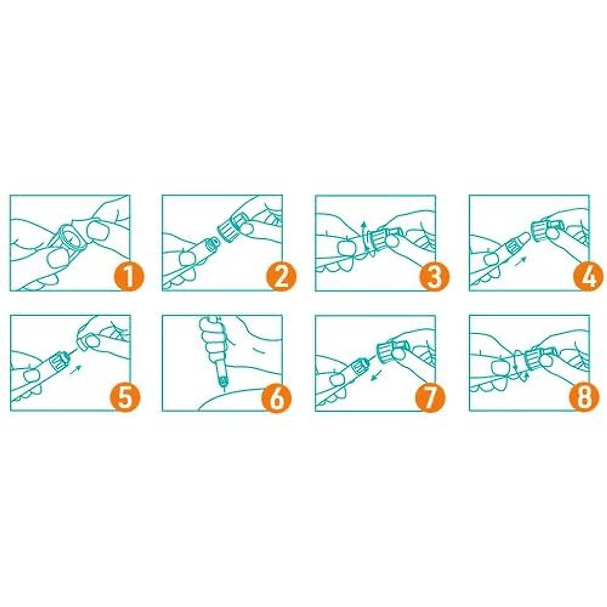 GLUCO-CARE Pen Tips 32G x 5/32’’ (4mm), Universal Fit, Optimal Skin-Contact Base for Comfort, Sterile, 100/bx