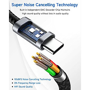 LERTOSEN 2 in 1 USB C to 3.5mm Headphone and Charger Adapter + USB Type C to 3.5mm Female Headphone Jack Adapter (Bundle)