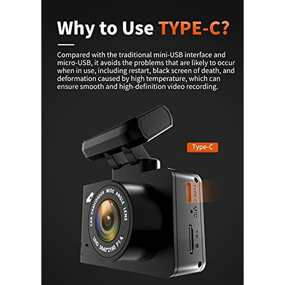 WOLFBOX Dash Cam Front and Rear, D07 4K Dash Camera for Cars with WiFi GPS, 4K/2.5K + 1080P Dual Dashcam with 2.45" LCD, 170°FOV, Night Vision, Loop Recording, Smart Parking Monitor, Magnetic Mount