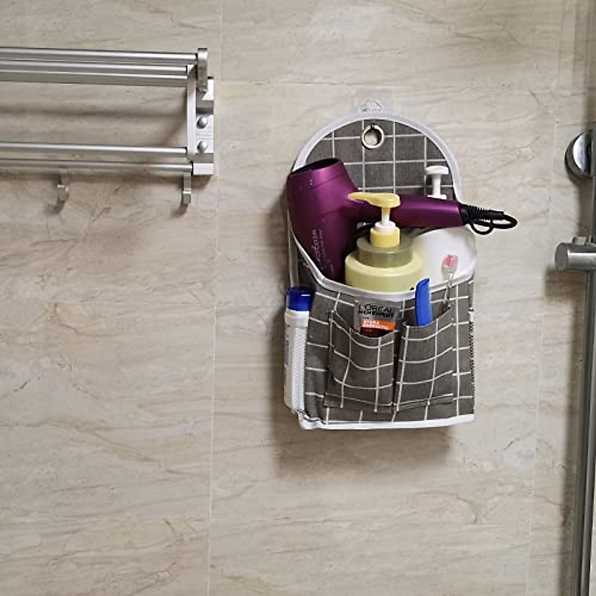 8 Pack Wall Hanging Storage Bag with Pockets, Over The Door Organizer Foldable Bags with Hooks for Bathroom Bedroom Kitchen Rv Storage and Organization