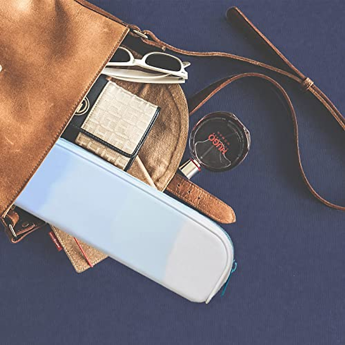 Wisbow, 3 Pack, 3 Color, Silicone Pencil Case Pouch Bag, Stylish Simple Durable Multifonction Organizer Box, Small Cute Aesthetic Zipper Pencil Pouch, Travel Cosmetics Makeup Bag, Gifts.