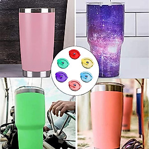 6Pcs 20 oz Tumbler Lids Replacement Spill-proof Splash Resistant Covers Fits for 20oz YETI Rambler,Ozark Trail,Old Style Rtic and More (20oz-6Pcs)
