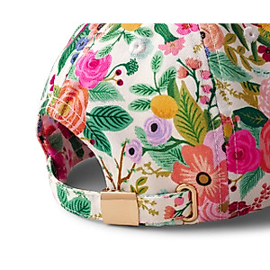 RIFLE PAPER CO. Garden Party Women's Baseball Hat | Classic Six-Panel Floral Print Cap with Adjustable Strap, Made from 100% Cotton, One Size Fits All
