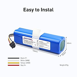 NASTIMA 14.4V 5800mAh Li-ion Battery Compatible with Eufy Robovac L70 Hybrid, T2190, T2190G21, Part Number INR18650 M26-4S2P, Vacuum Cleaners Battery with BMS
