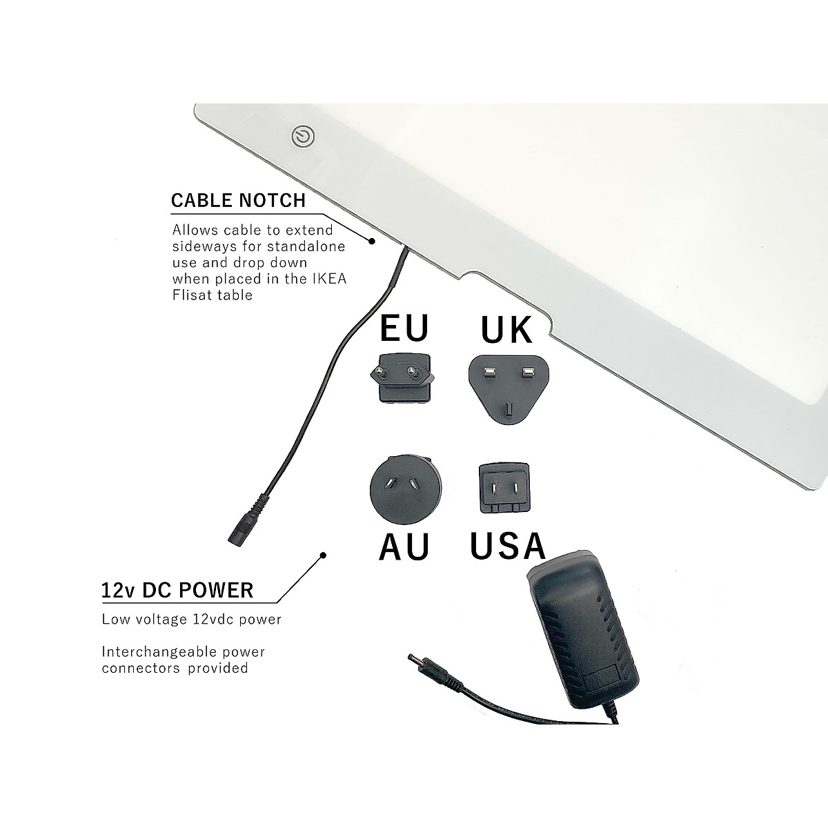 Toddle Way LED Light Pad Compatible with IKEA Flisat Table. Use standalone or as a Flisat Table Insert. 3 Light Levels for tracing, Arts Crafts, Montessori Waldorf Reggio Light Sensory Play for Kids