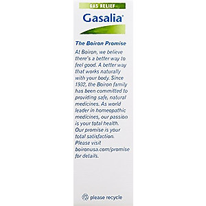 Boiron Gasalia, 3 Pack, (60 Tablets per Pack), Homeopathic Medicine for Gas Relief