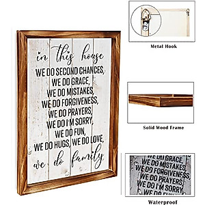 Mother's Day Gift Wooden Signs Hanging Home Wall Art, Rustic Living Room Bedroom, lover's gift Decoration (We Do Family)