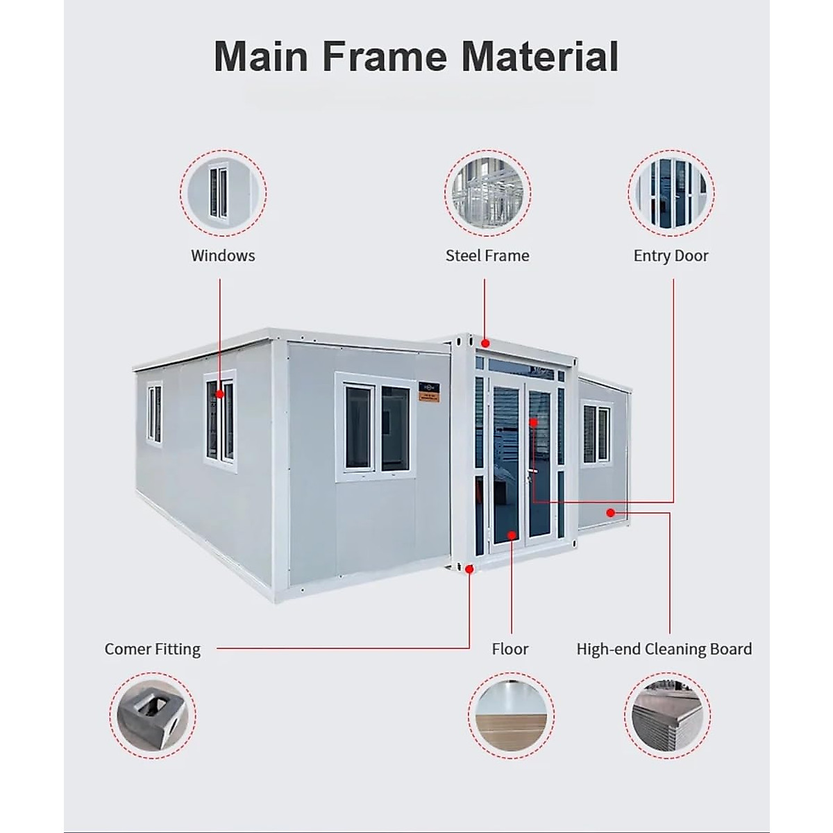 20ft 40ft Expandable Container House 3 Bedroom Luxury Prefab Expandable Container House