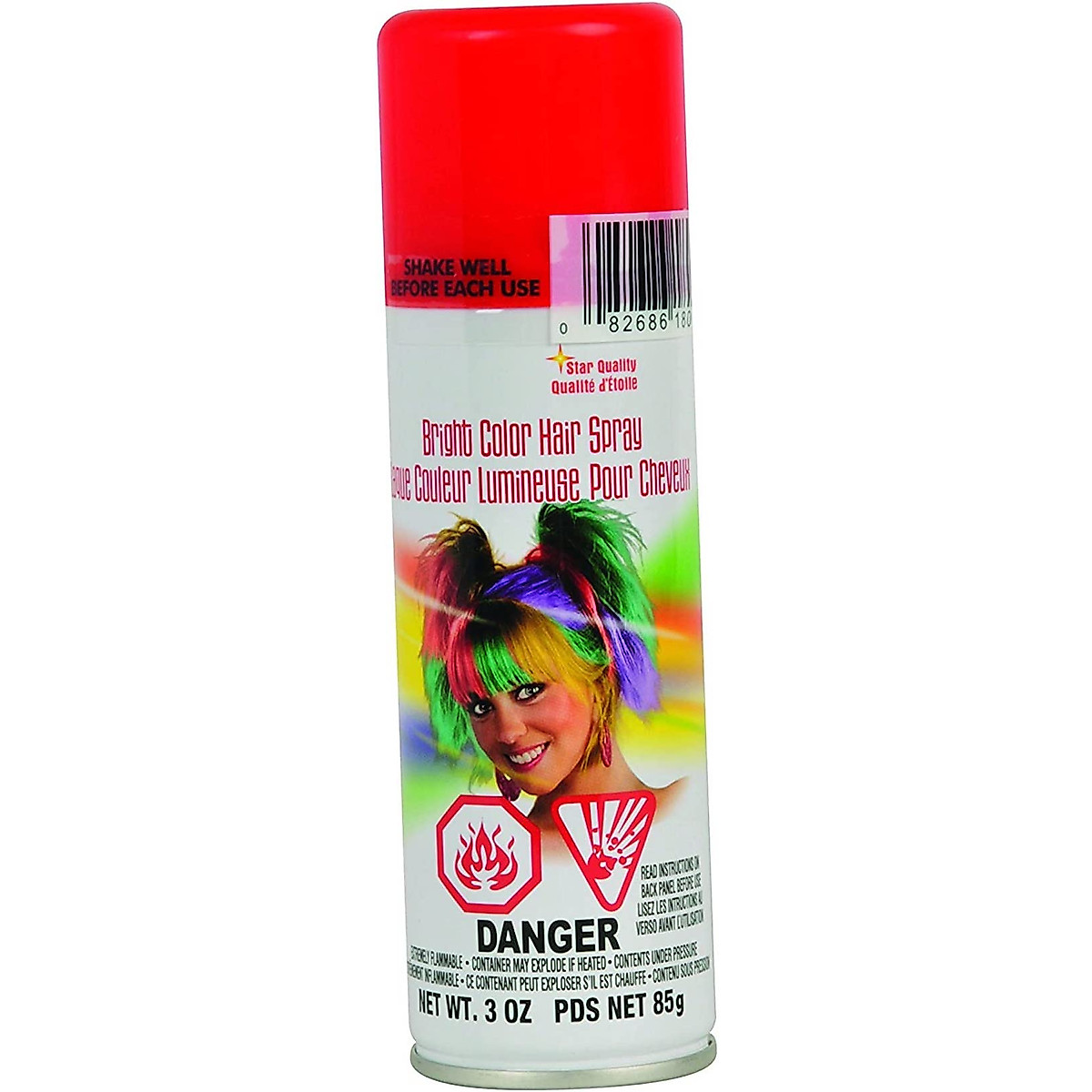 Rubies Bright Color Hairspray, Red