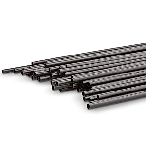 DuraHome Plastic Stirrer Straws Individually Wrapped 1000 Pack, Black 5.75-Inch Sip Drinking Stir Sticks for Cocktails and Coffee, BPA-Free Disposable Restaurant Style, Bulk Set