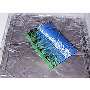 Clear Vinyl Zippered Storage Bags 9 x 11 x 2 Inch with Display Pocket 10-Pack