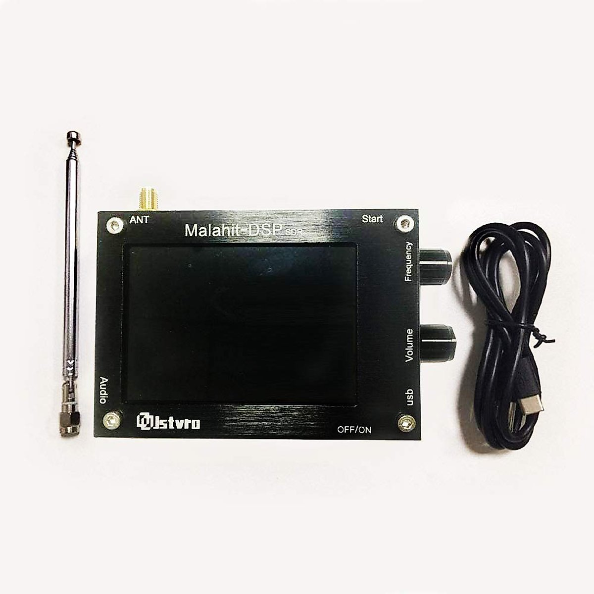 1.10d 3.5" 50KHz-2GHz DSP SDR Receiver Malahit DSP SDR Receiver, Upgrade Version Malahit SDR Shortwave Radio Receiver Malachite DSP SDR Receiver, 3600mAh Battery, Aluminum Alloy with Cooling Hole
