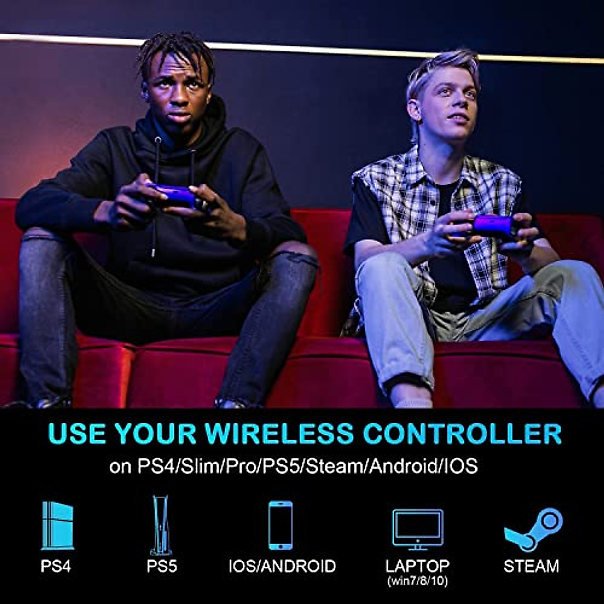 Wireless Controller for PS4, BELOPERA Ymir Controller Game Remote for Playstation 4 Controller with Turbo, Steam Gamepad Work with Back Mappable Button, Scuf Controllers for PS4/Pro/Silm/PC/IOS