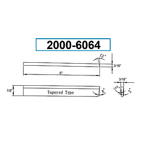 HHIP 2000-6064 3/16 x 7/8 x 6 Inch HSS Parallel Type Cut-Off Blade P5 (Pack of 1)