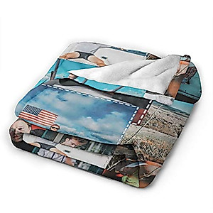 Rudy Pankow J.J. Maybank Soft and Comfortable Wool Fleece Throw Blankets Yoga Blanket Beach Blanket Suitable for Home and Tourist Camping