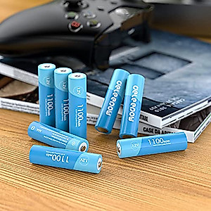 Deleepow AAA Rechargeable Batteries 1100mAh AAA Nimh Rechargeable Batteries 1.2V 1200 Cycles 8-Pack(Only Battery)