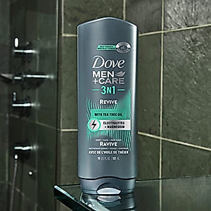 DOVE MEN + CARE Post-Workout Body Wash For Men 3N1 Revive With Tea Tree Oil 18 oz 4 Count