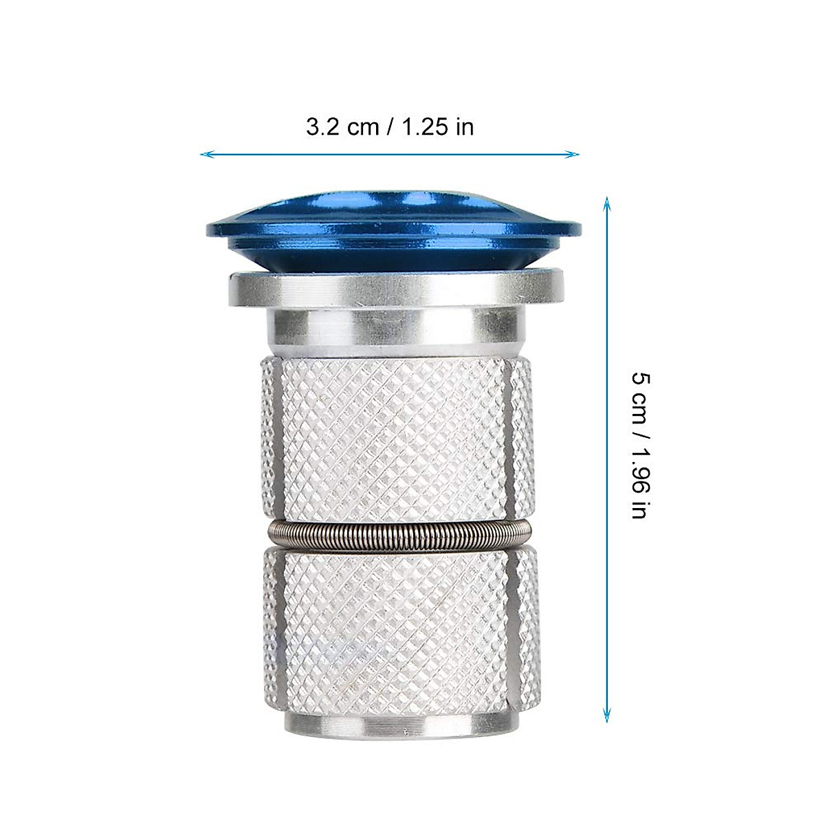 Bike Stem, Durable Aluminum Alloy Headset Top Lightweight Headset Expander Se Bike Headset Expander 1/1.25inch (Blue)