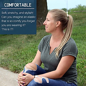 Kenz Laurenz 100 Hair Ties No Crease Ribbon Elastics Ouchless Ponytail Holders Hair Bands (100 Hair Ties-Prints and Solids)