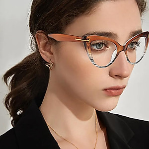 Hubeye 3 Pairs Cat Eye Reading Glasses for Women Oversized Anti Blue Light Computer Readers Fashion Cute Ladies Eyeglasses 2.00