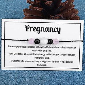 nylry Crystal Healing Stones Bracelets Healing Spiritual Crystal Bracelets for Women Men Amethyst Anxiety Bracelets Empath Protection Bracelet Natural Gemstones Bracelets Jewelry Gifts Pregnancy