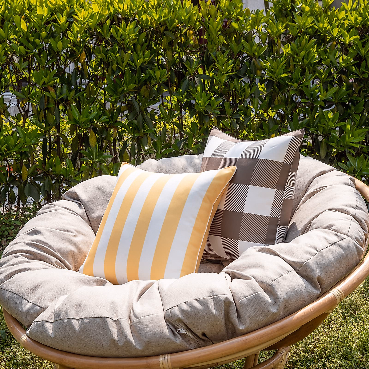 MIULEE 12 x 20 Pillow Inserts - Pack of 4 Water Resistant Shredded Memory Foam Outdoor Pillows - Decorative Premium Pillow Forms Stuffer for Couch Patio Furniture Living Room