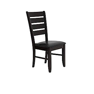 Dalila Slat Back Side Chairs Cappuccino and Black (Set of 2) 102722