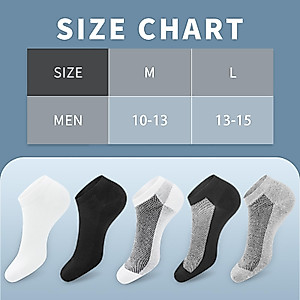 SIXDAYSOX 8 Pack Mens Ankle Socks Low Cut Comfort Casual Socks Size 13-15 Pure Black