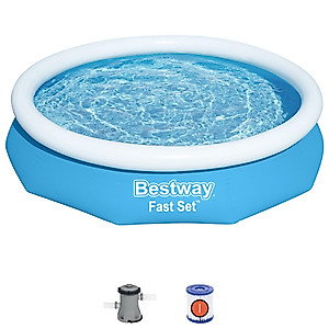 Bestway Fast Set 10’ x 26” Round Inflatable Pool Set