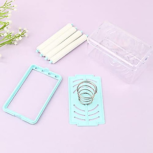 MIWI Soap Box Bubbler with Roller and Drain Holes,2 in 1 Soap Cleaning Storage Foaming Box,Multifunctional Travel Soap Container for Bathroom/ Camping/Gym with Bubble Mesh Bags (Grey), 12.5x7.5x6.5cm