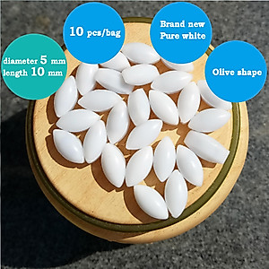 Magnetic Stirrer Stir Bar PTFE Magnetic Mixer Stir Bars (5X10mm, Olive Shape, 10pcs)