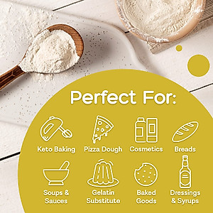 MD. Life Xanthan Gum for Baking Keto - 8oz – 100% Natural Xanthan Gum Powder - Keto Friendly & Gluten Free – Carb Free Xanthan Gum for Baking, Food Thickener & Ice Cream Stabilizer