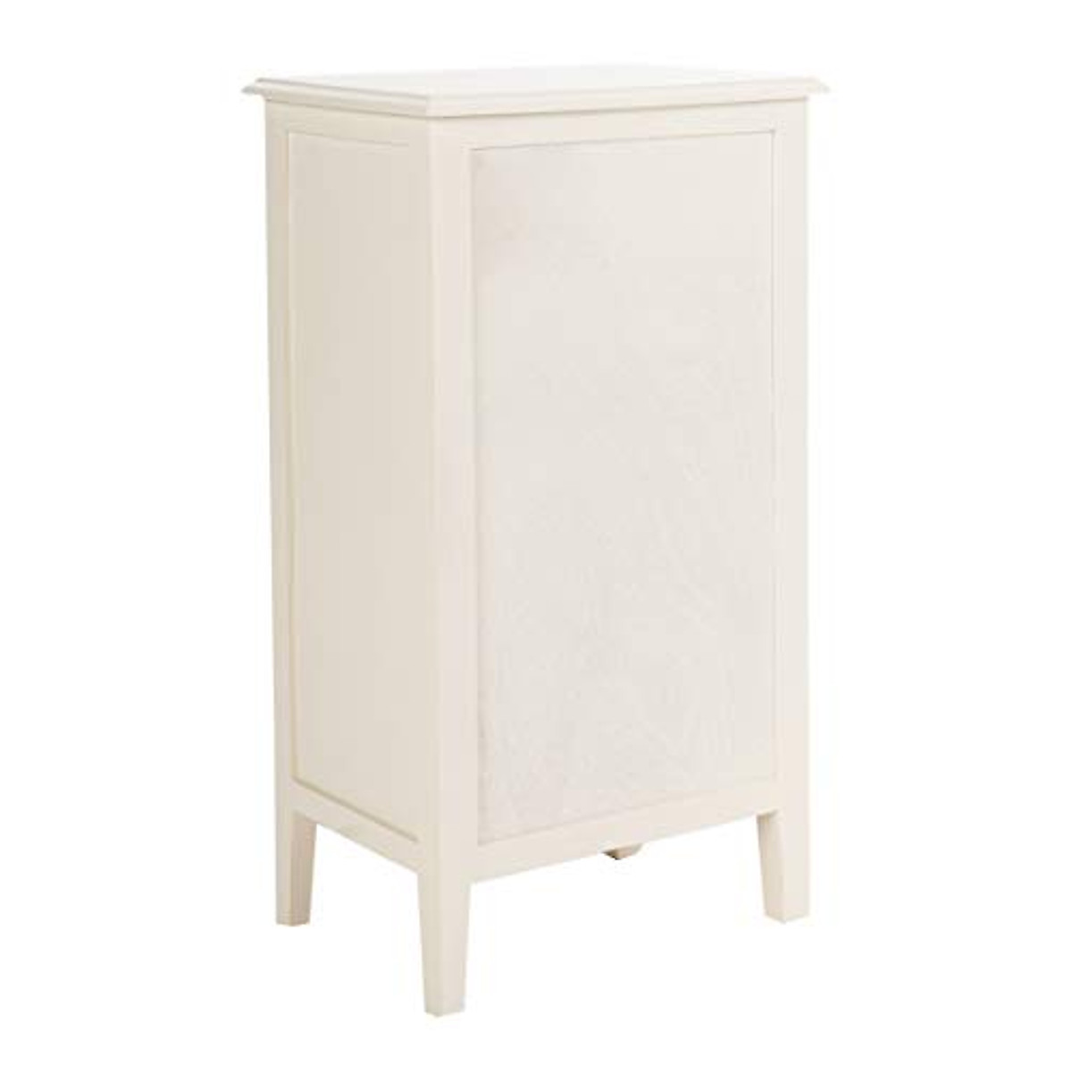 Safavieh Home Collection Everly Drawer , Vintage White 1-Drawer 2 Removable Baskets Side Table