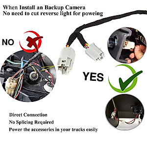 RED WOLF 12V Power Outlet Adapter Compatible with 2000-2022 Chevy GMC Buick Cadillac Escalade Add Backup Camera Driving Detector Portable GPS 12V Power Supply Harness Socket